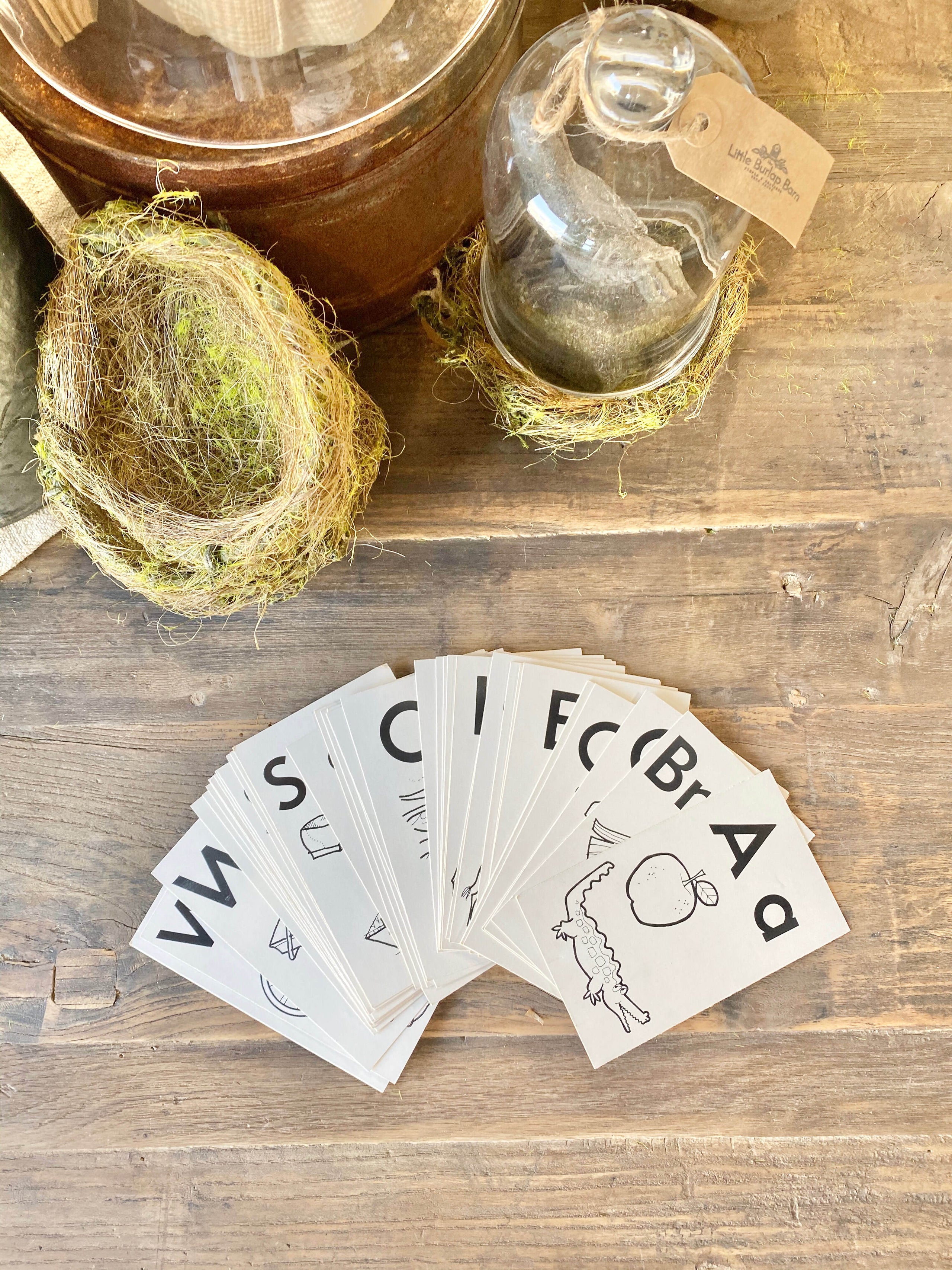 Vintage Alphabet Flashcard | The Little Burlap Barn