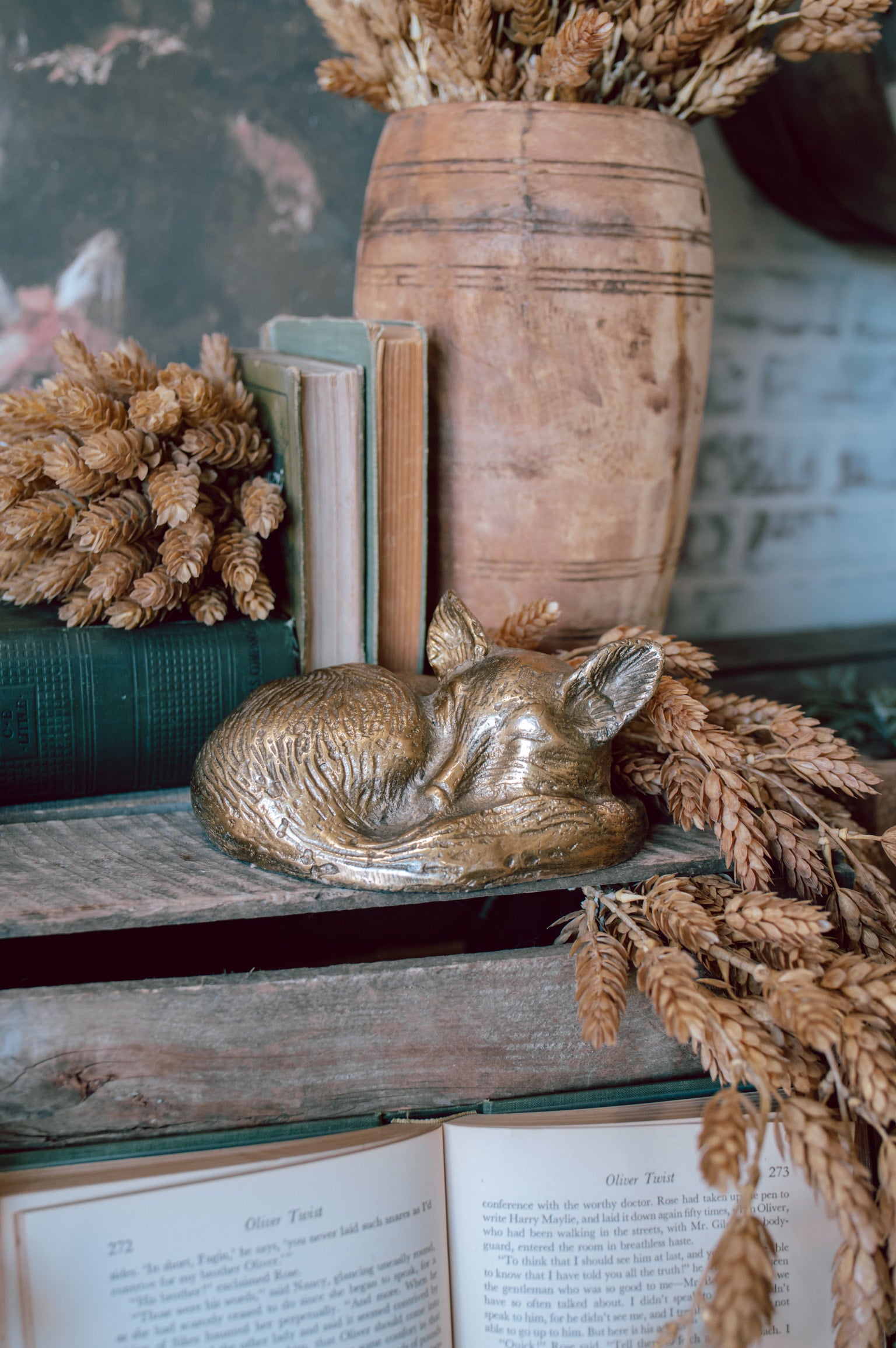 Brass Sleeping Fox | The Little Burlap Barn