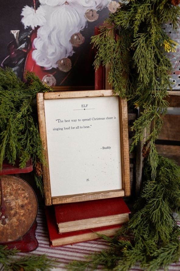 Handmade "Elf" Framed Sign | The Little Burlap Barn